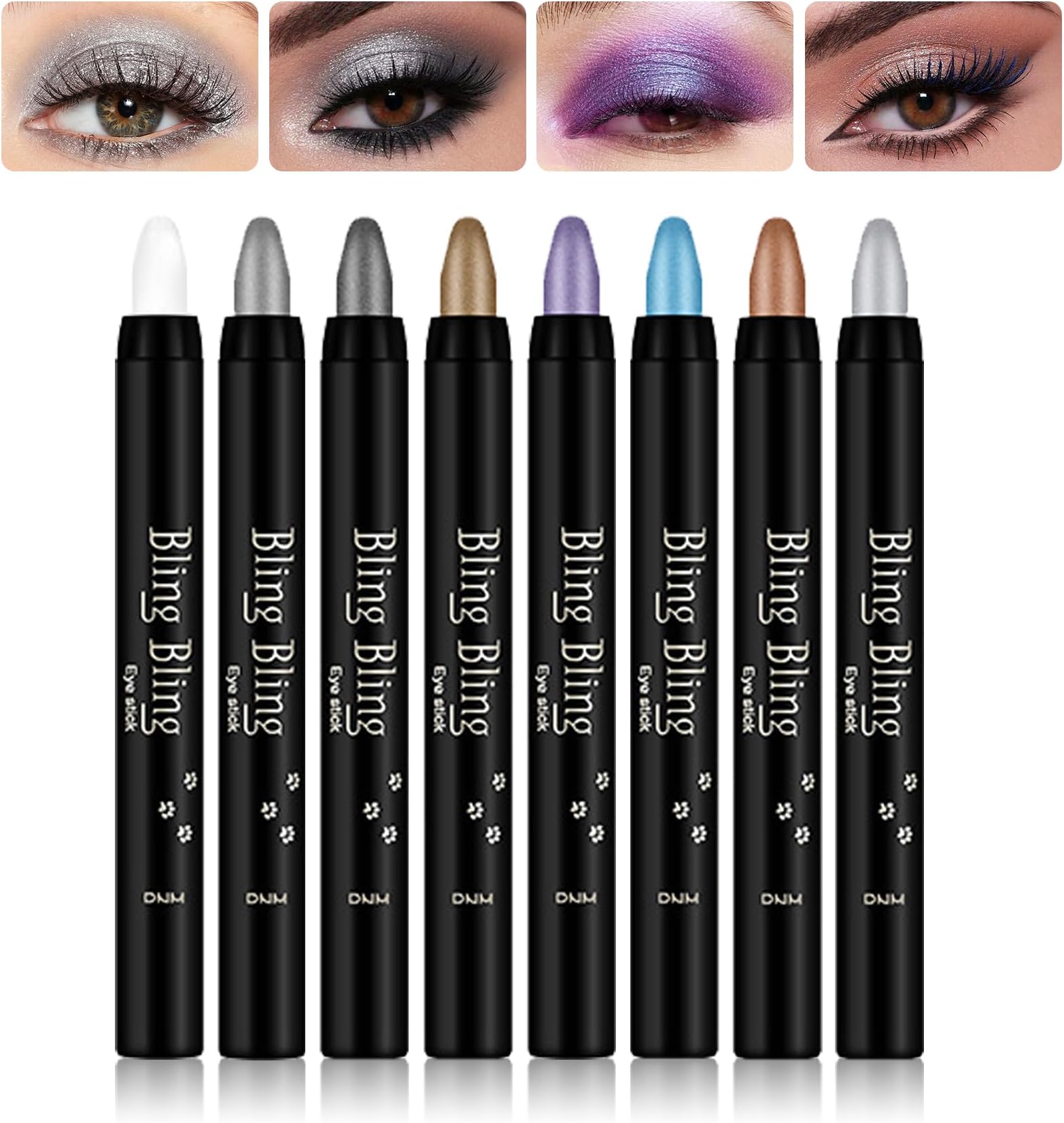 Amazon.com : CAHIUYOA 8PCS Eyeshadow Stick Shimmer Eye Shadow Sticks ...