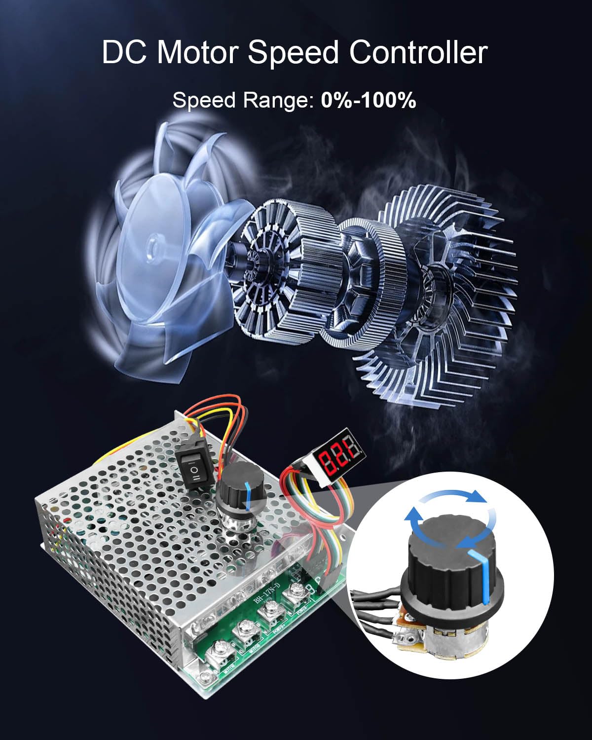 Snapklik.com : DC Motor Speed Controller Max PWM 3500W, DC 10V-55V ...