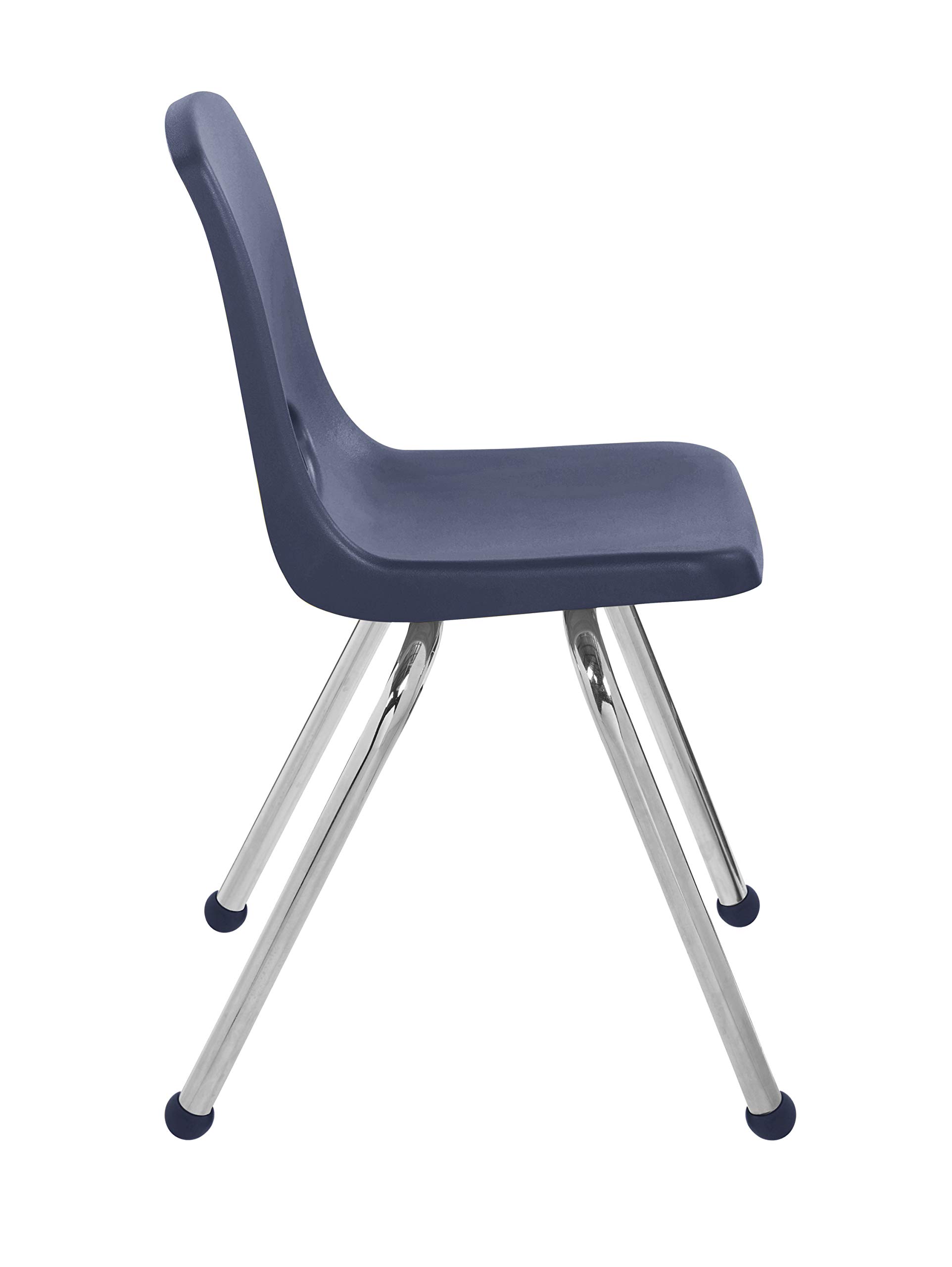 FDP 16" School Stack Chair, Stacking Student Seat with Chromed Steel ...