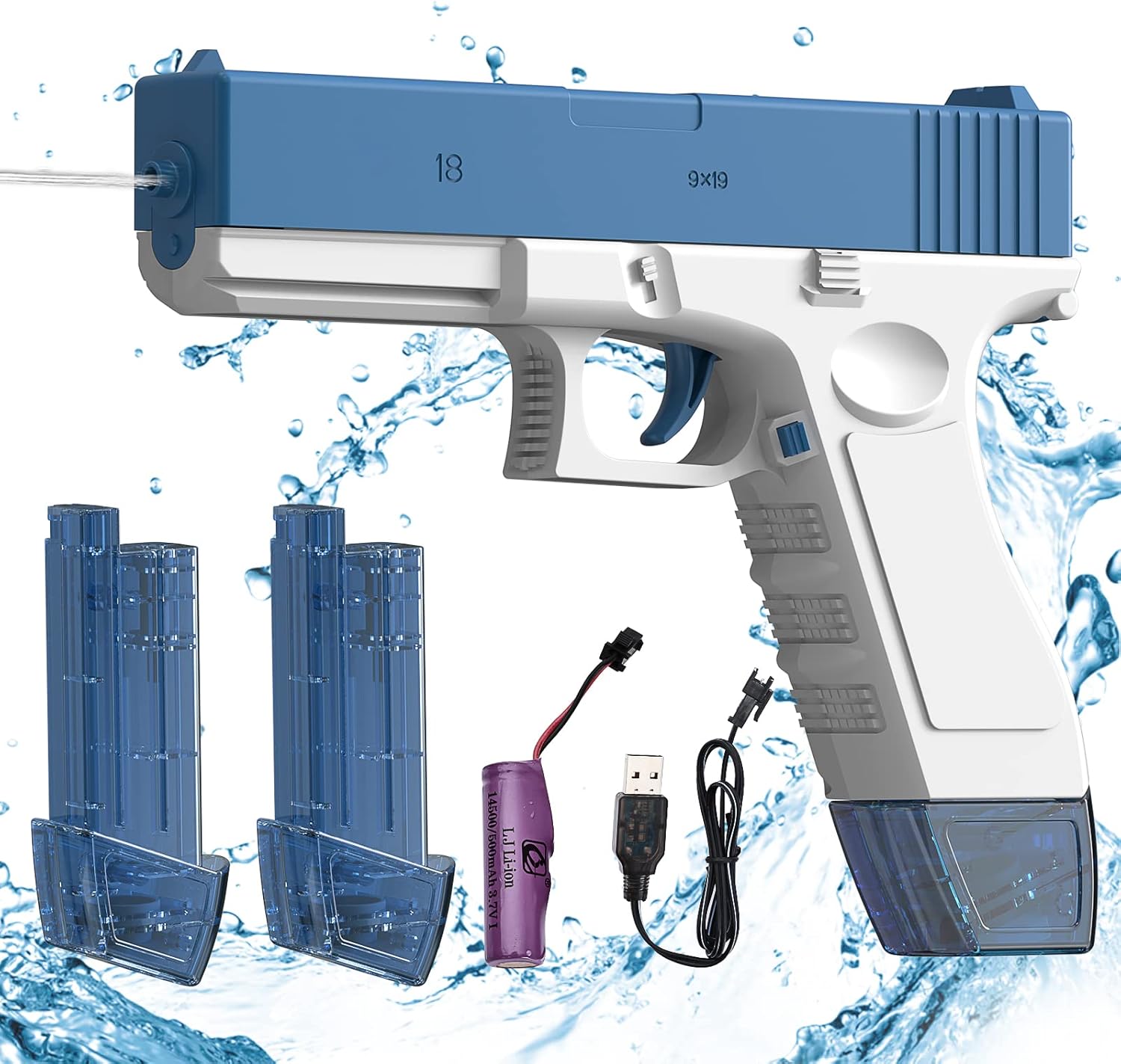 Electric Water Guns, One-Button Automatic Water Guns, 32Ft Range | 60Cc ...