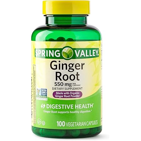 Amazon.com: Spring Valley - Ginger Root 550 mg, 100 Capsules : Health ...
