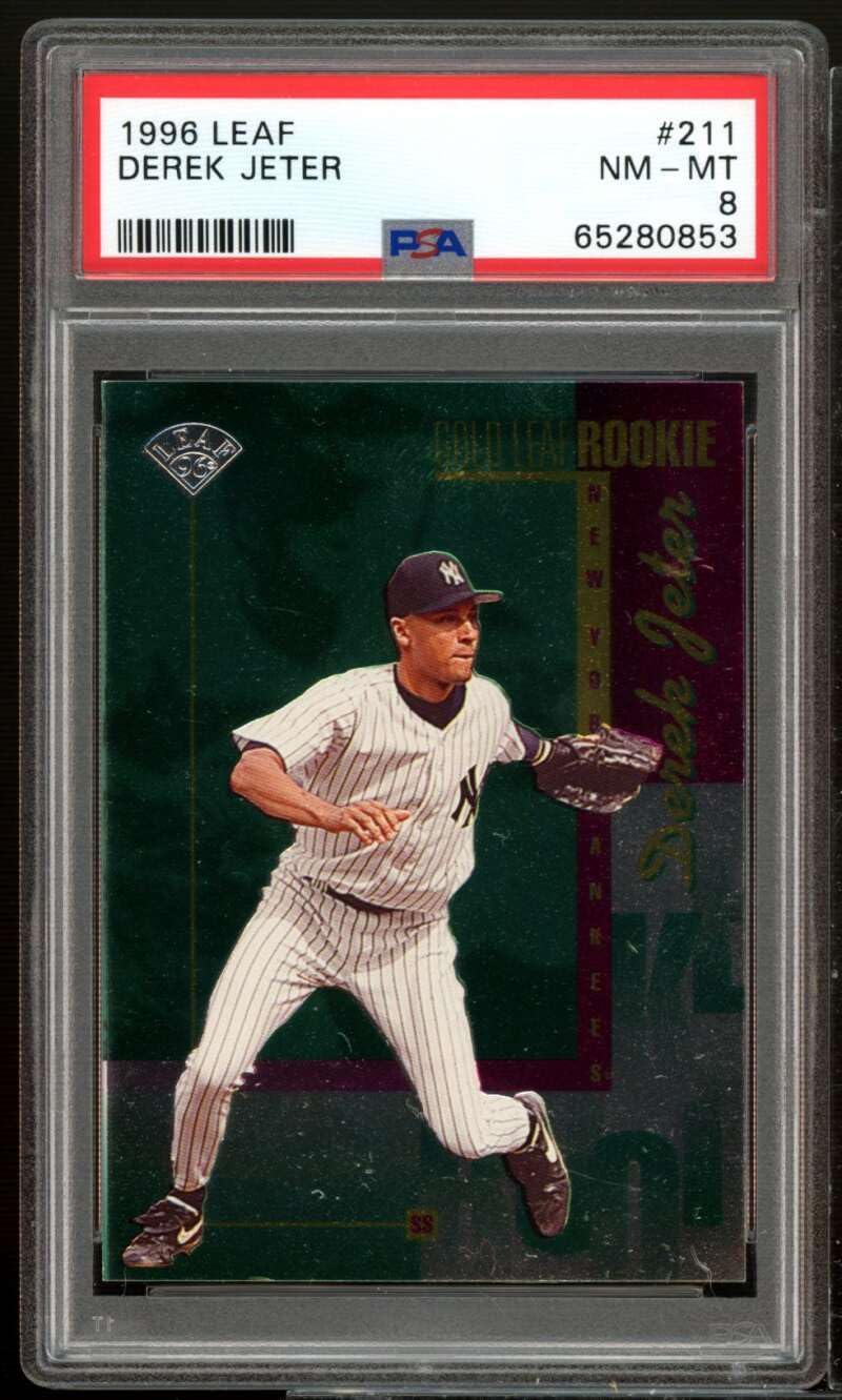 Amazon.com: Derek Jeter Card 1996 Leaf #211 PSA 8 : Collectibles & Fine Art