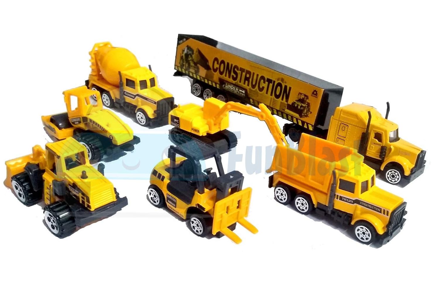 FunBlast Die Cast Metal Building Construction Vehicle Play Set – Push ...