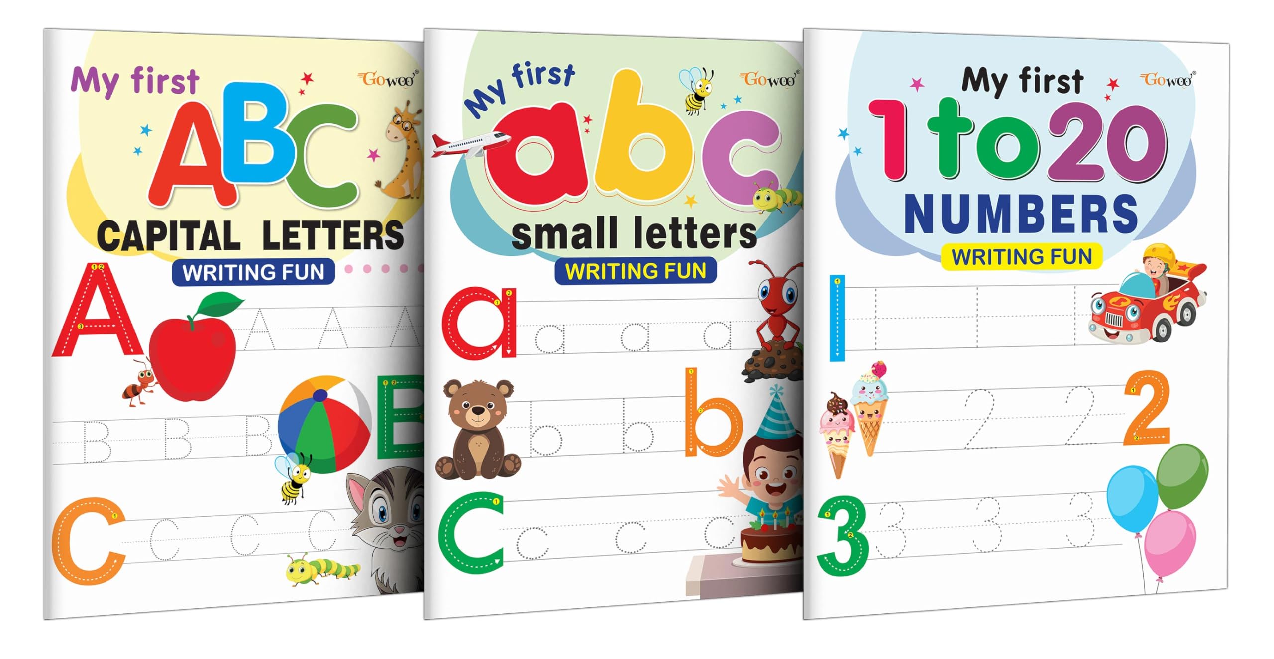 Buy My First Capital Letters ABC, Small Letters abc and Numbers 1-20 ...