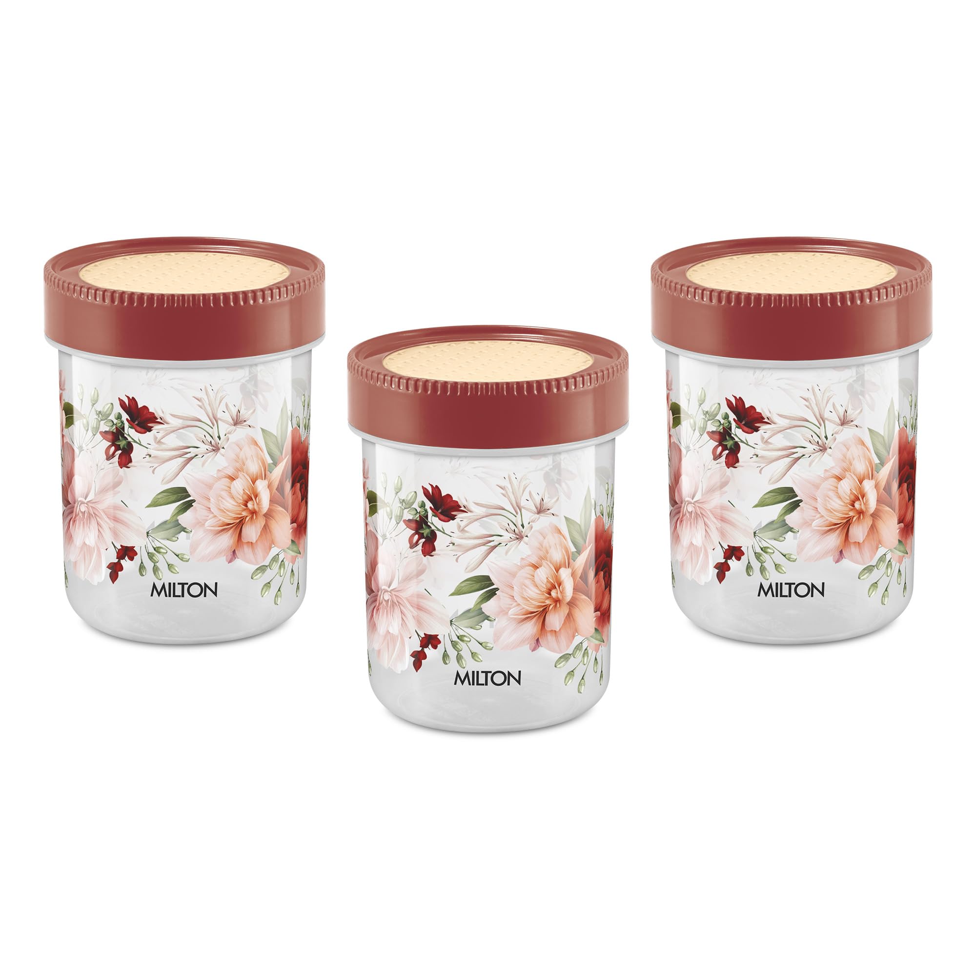 MILTON Nova Plastic Container 750, Set of 3, 733 ml Each, Transparent ...