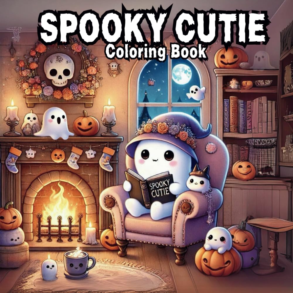 Spooky Cutie: Charming Halloween Coloring Book for Kids, Teens, and ...
