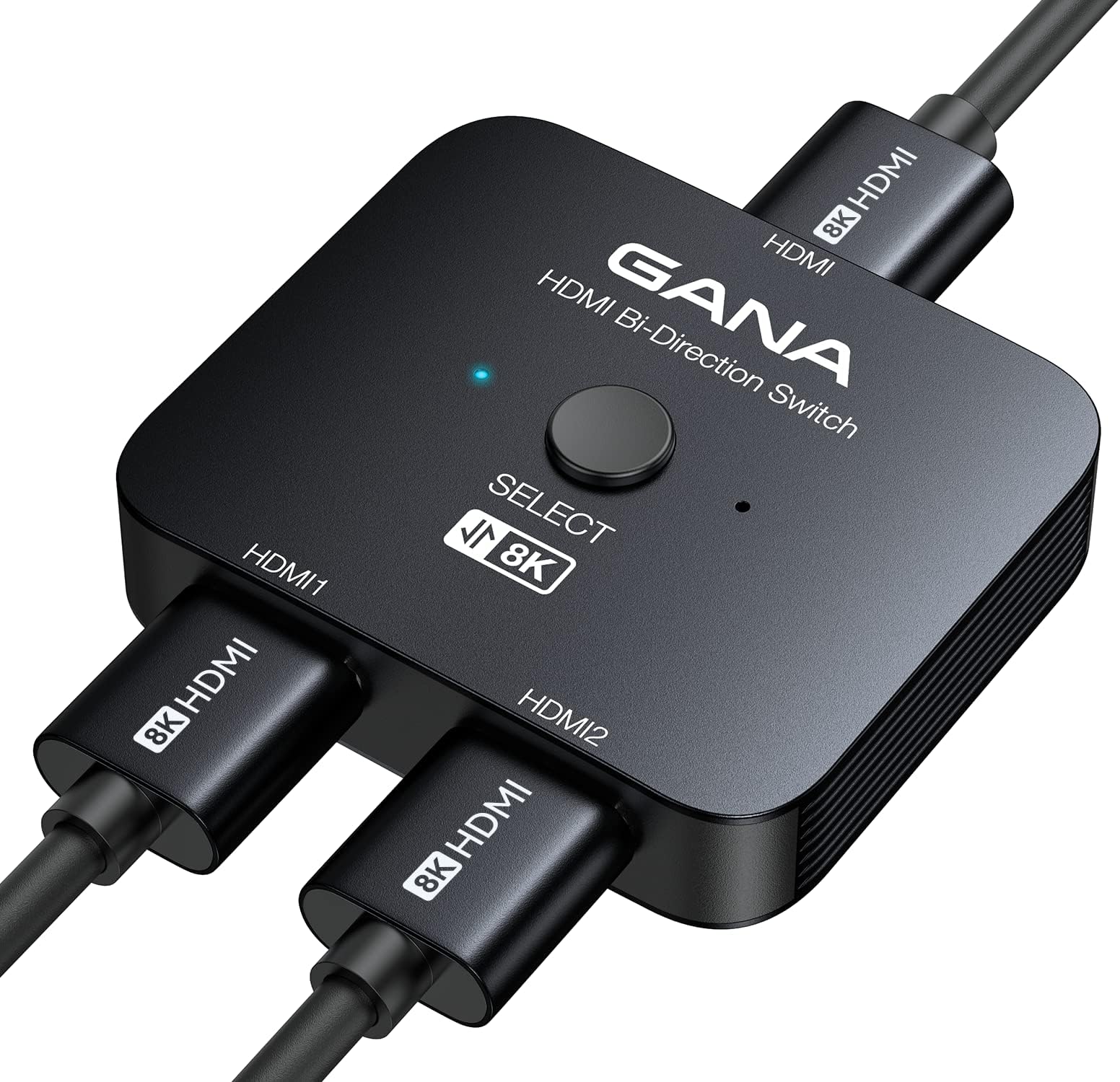 GANA - Interruptor HDMI 2.1, divisor de conmutador HDMI 8K, salida bidireccional 2 en 1, 4K ...