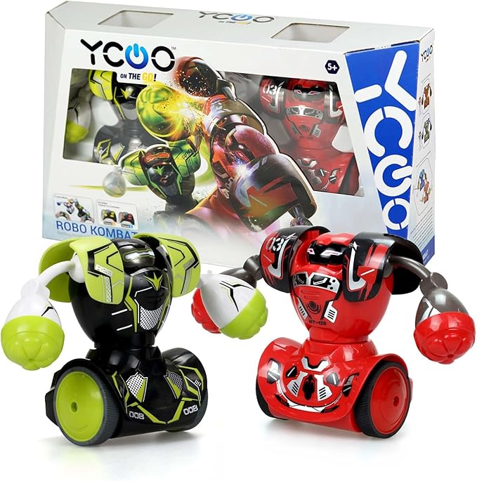 SilverLit Robo Kombat Twin pack | Pack of Two Fighting Robots | Lights ...