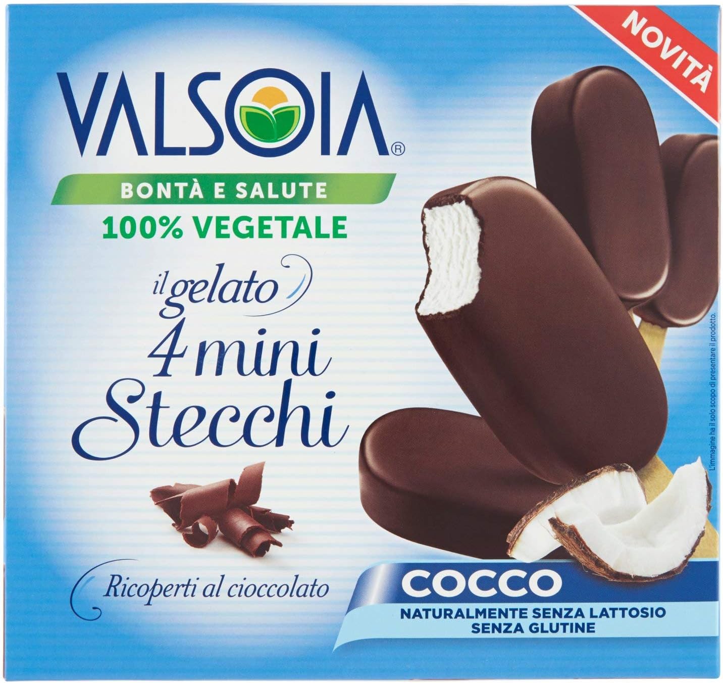 Valsoia Gelato 4 Mini Stecchi Cocco, 200g (Surgelato) : Amazon.it ...