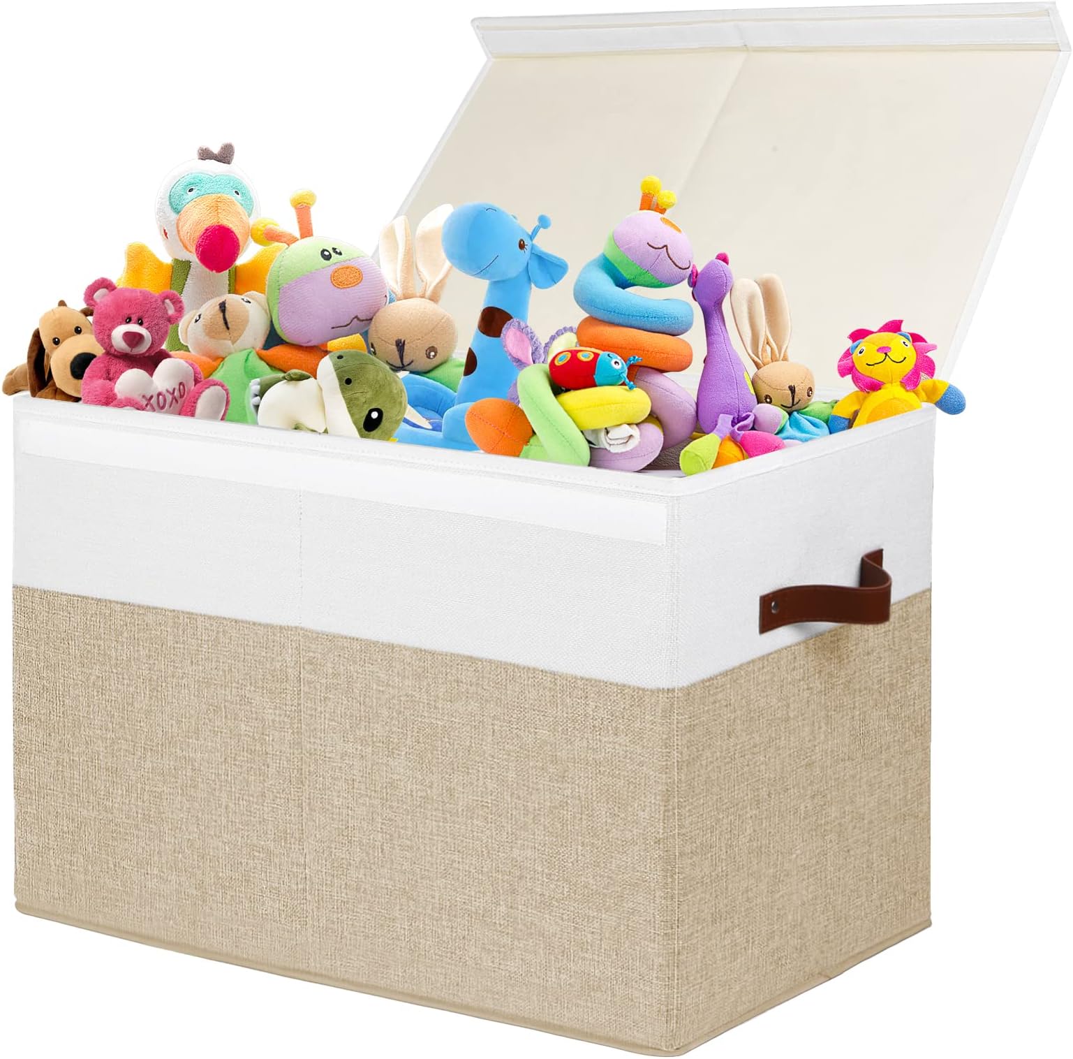 Amazon.com: YOLOXO Toy Box Chest, Collapsible Sturdy Storage Bins with ...