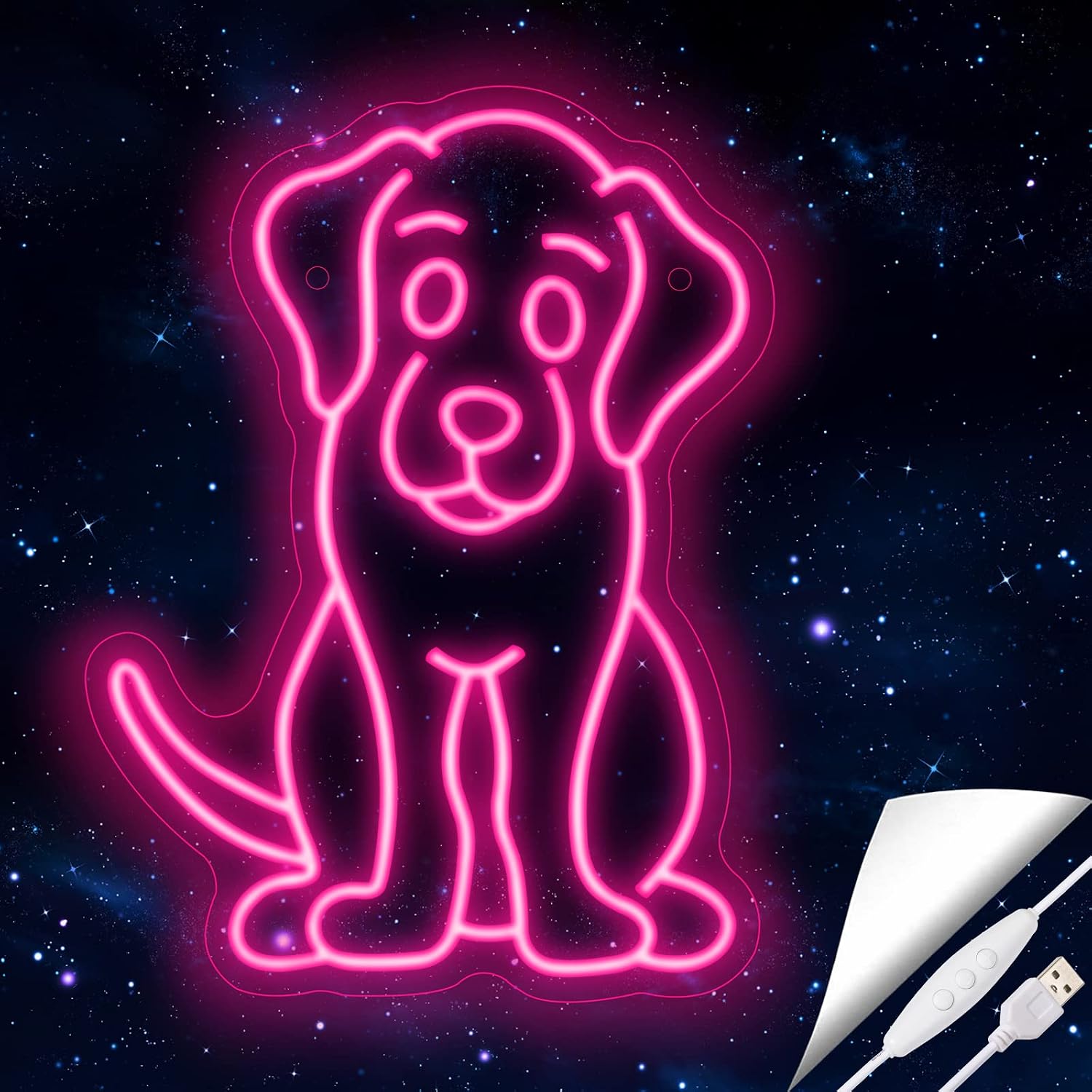 ENSHUI Dog Neon Sign for Wall Decor Puppy Party Dog Birthday Party ...