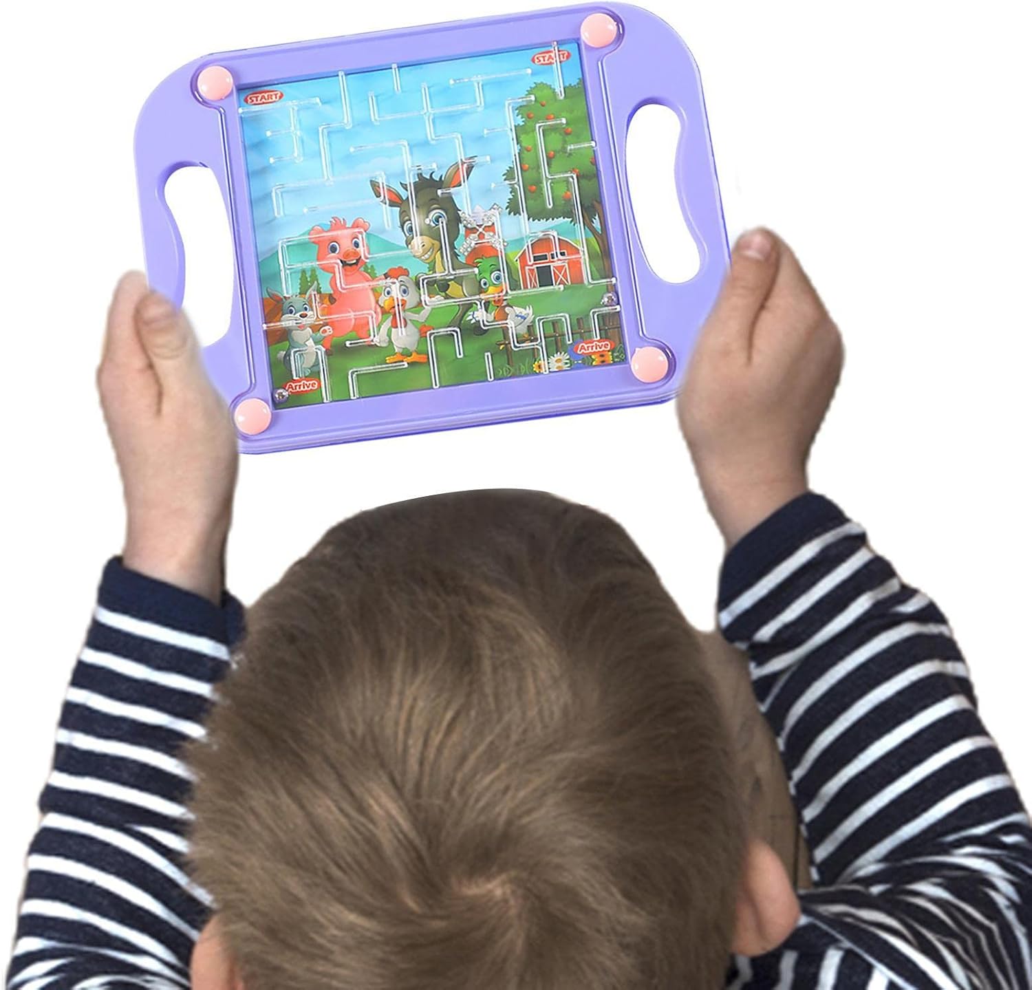 qiyifang Kids Labyrinth Board Game - Well Made Palm Maze Game Toy ...