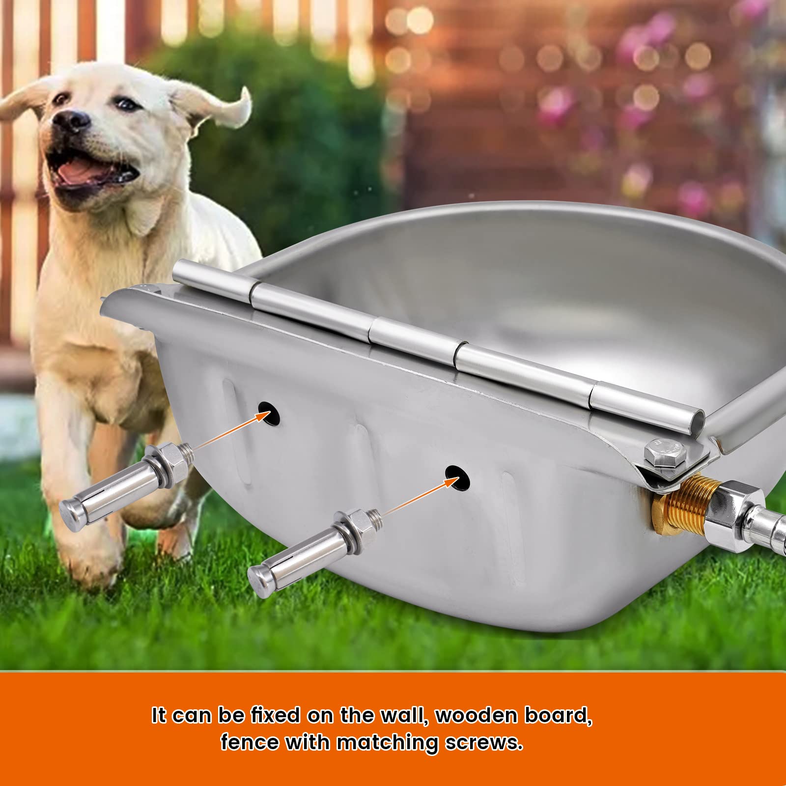 Snapklik.com : 2 Pcs Automatic Dog Water Bowl Dispenser 304 Stainless ...