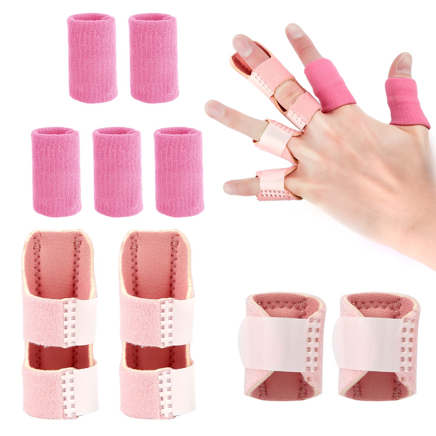 Amazon.com: 9pcs Trigger Finger Splints, 4pcs Finger Splints 5pcs Small ...