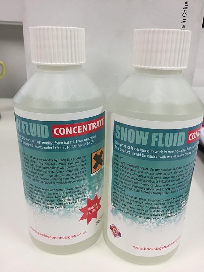 2 x Snow Fluid Concentrate 250ml Makes 10 Litres Snow Effect Liquid ...