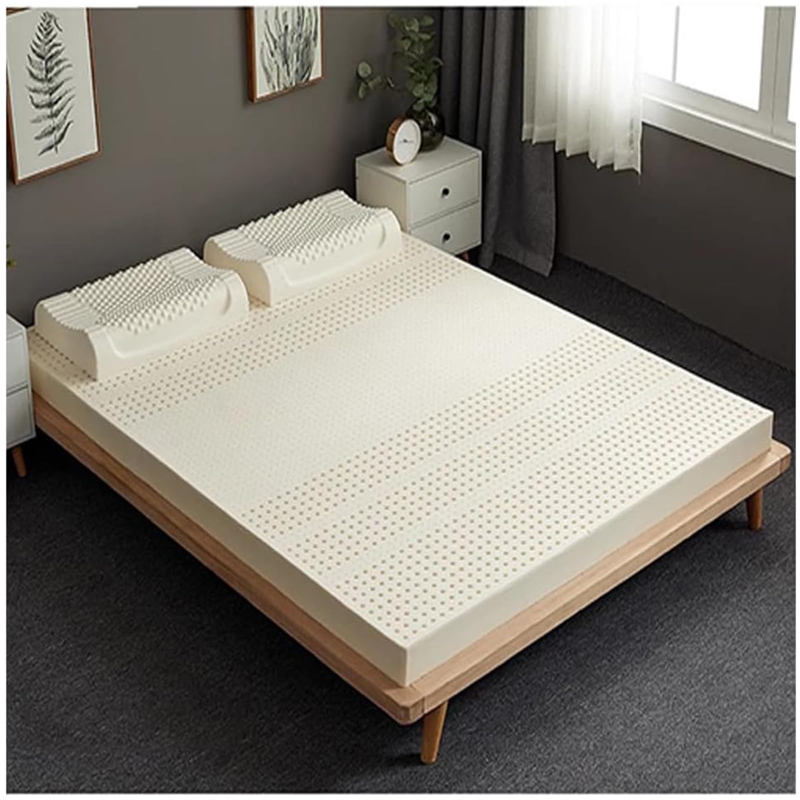 WKXTECZT Colchón De Látex Natural 100%,Colchón De Látex Natural,Lavable ...