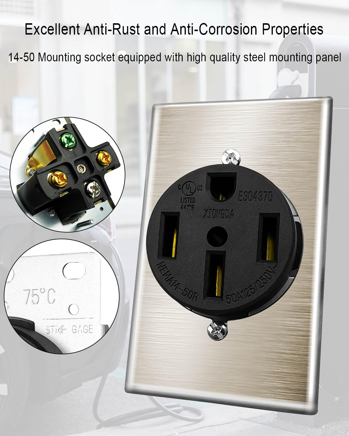 NEMA 14-50 – Caja de toma de corriente de grado industrial ...