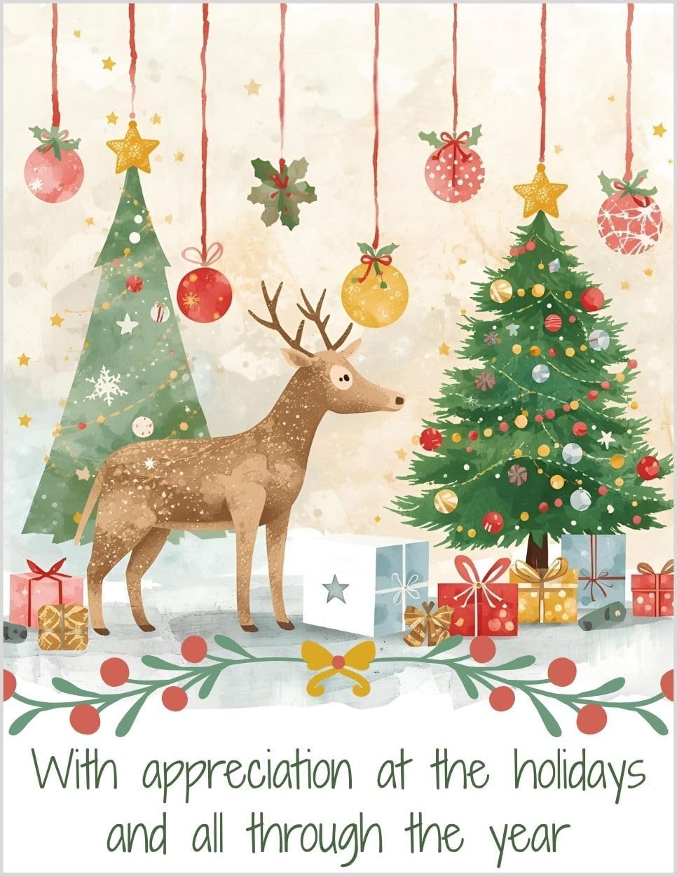 Amazon.com: Happy Holidays 18 Pack Set Bulk Greeting Cards - You Truly ...