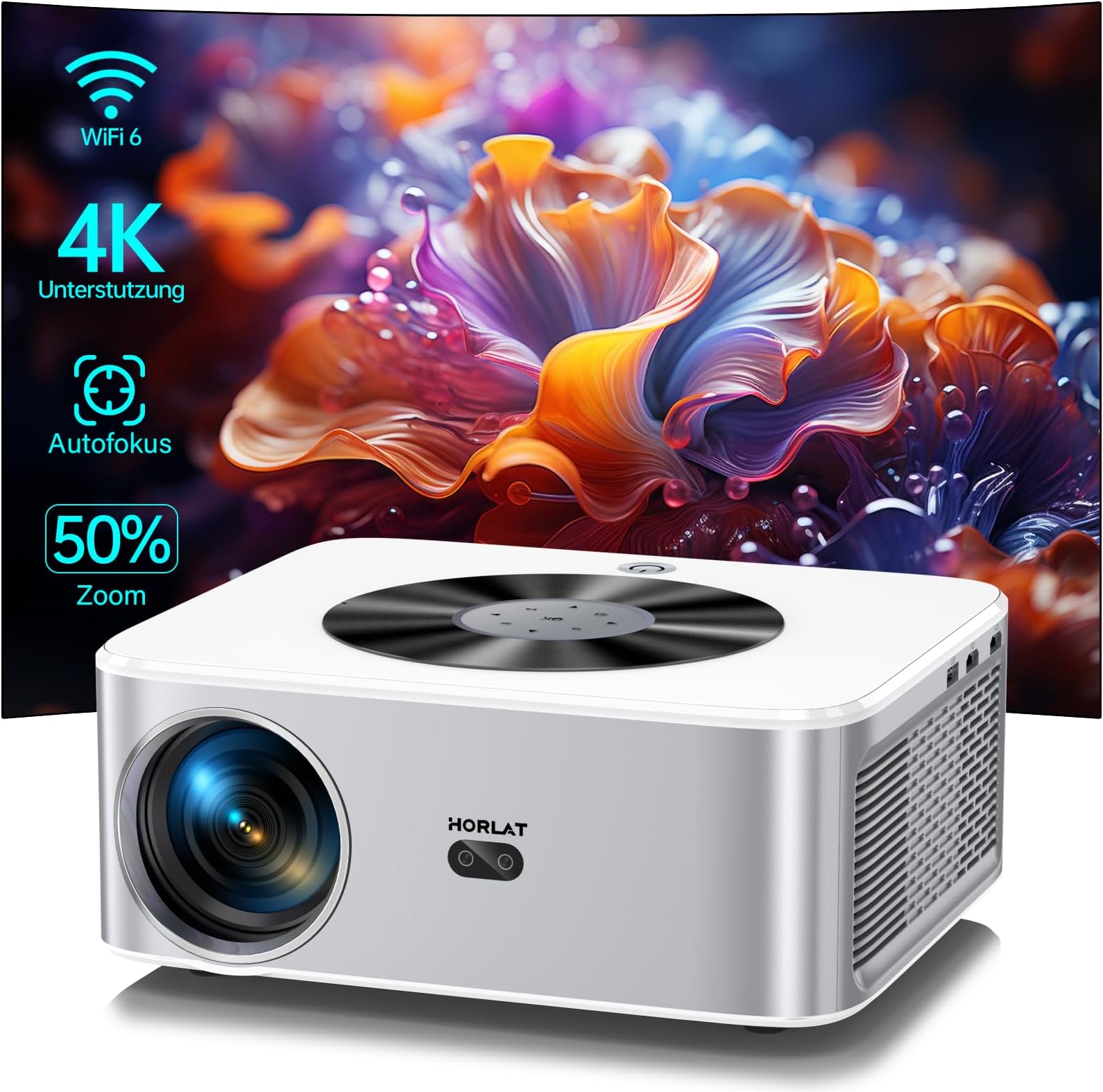 Beamer,YABER Beamer 8000 Lumen,Native 1080P Beamer,Beamer Heimkino Full ...