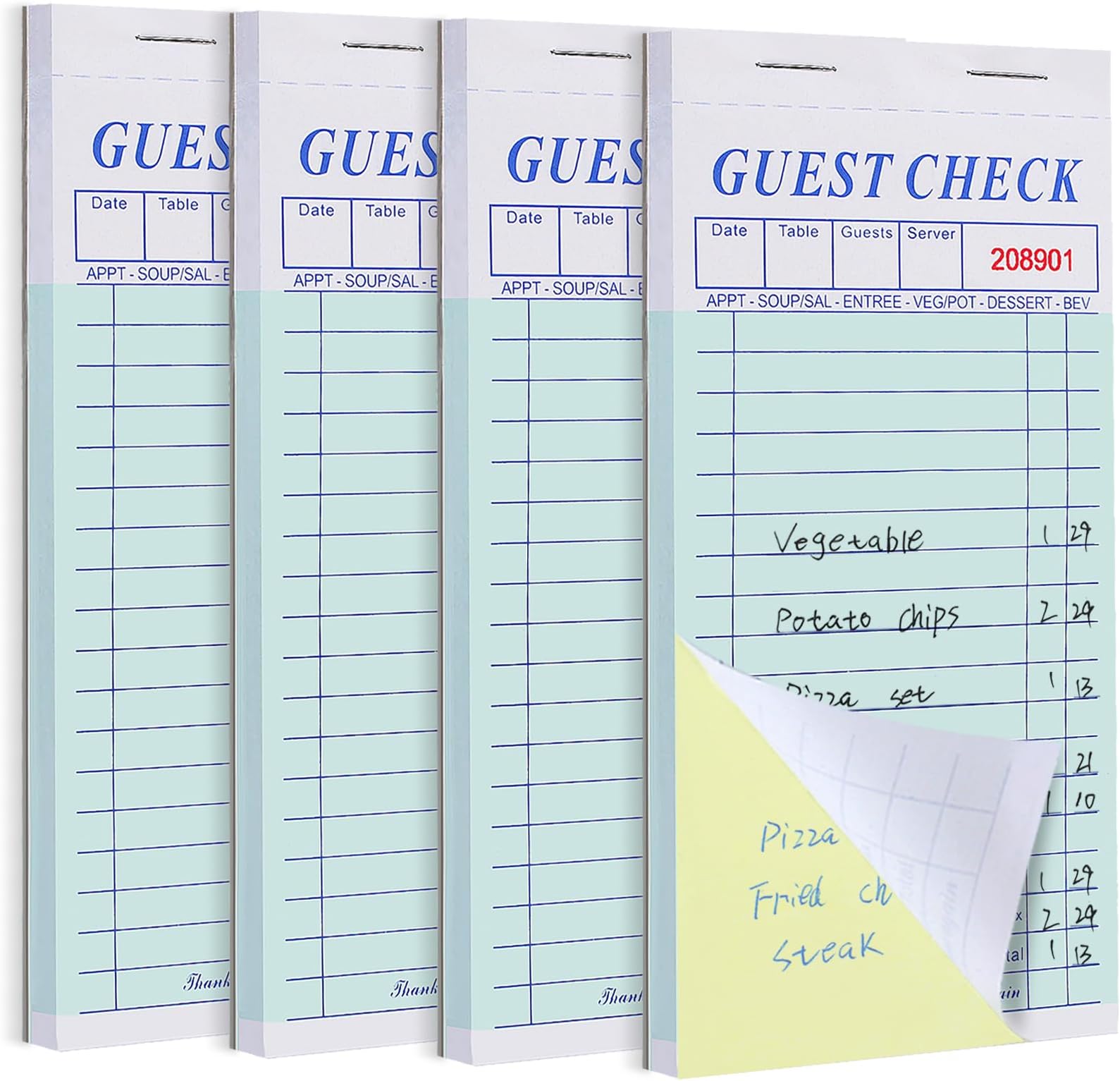 Amazon.com: Darcvds 5 Pack Guest Check Books, Server Note Pads for ...