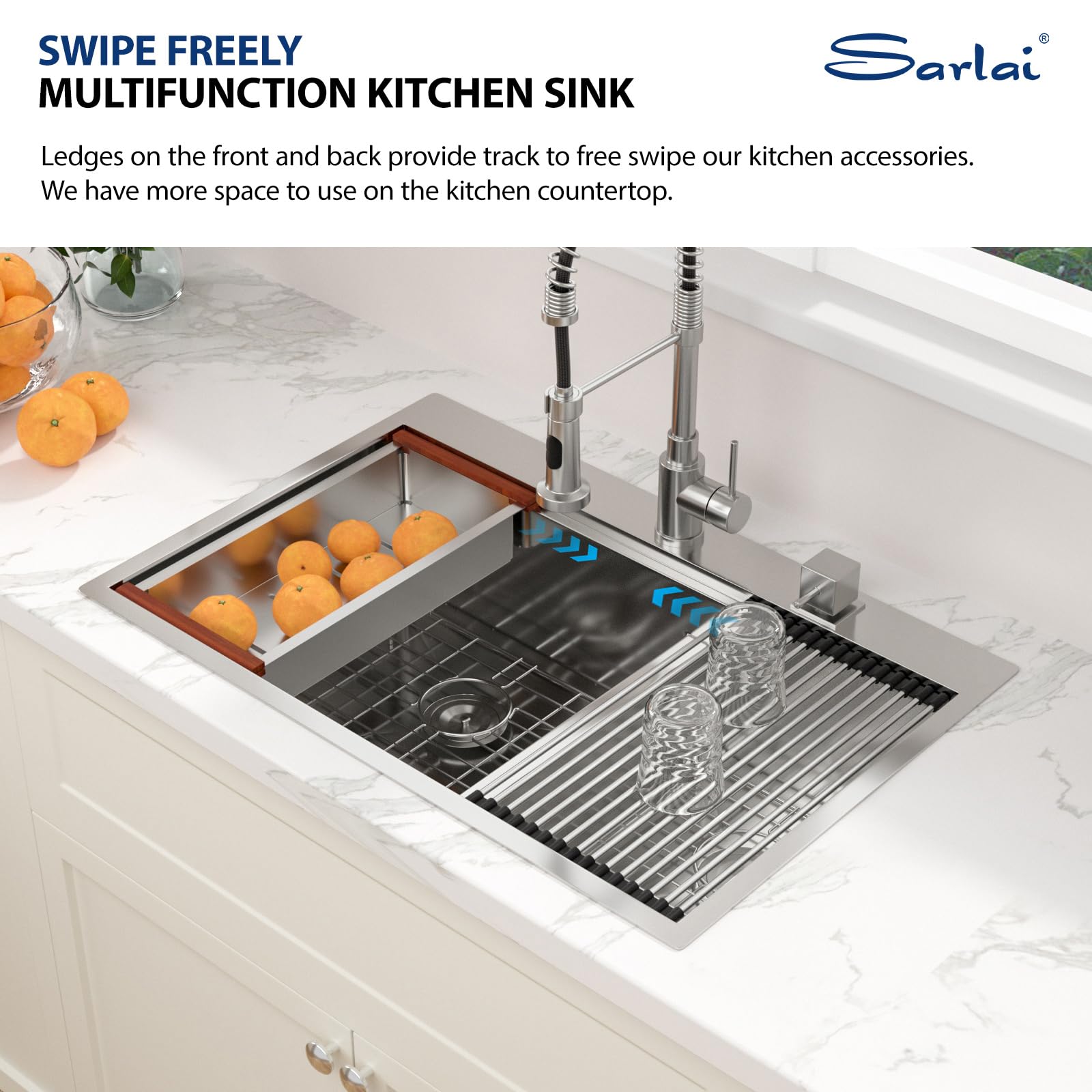 Snapklik.com : 33 Drop In Kitchen Sink Stainless Steel - 33" X 22" Drop ...