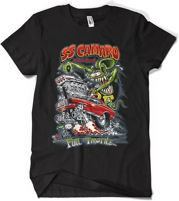 Rat Fink SS Camaro - Black - XXL : Amazon.co.uk: Clothing