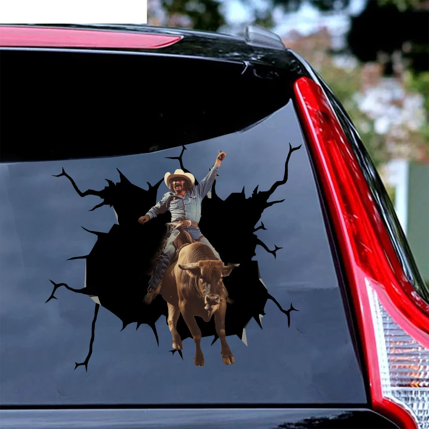 Amazon.com - Bull Riding Car Decals, Western Cowboy Stickers - 3D ...