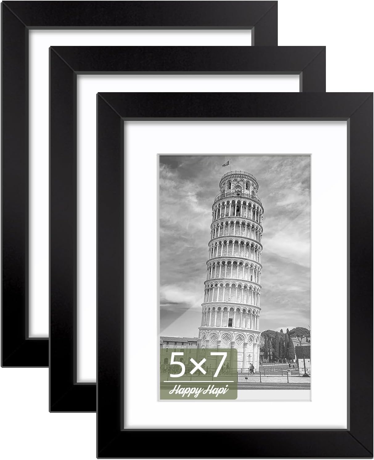 Amazon.com - HappyHapi 5x7 Picture Frames, 3 Pack Photo Frames, Display ...