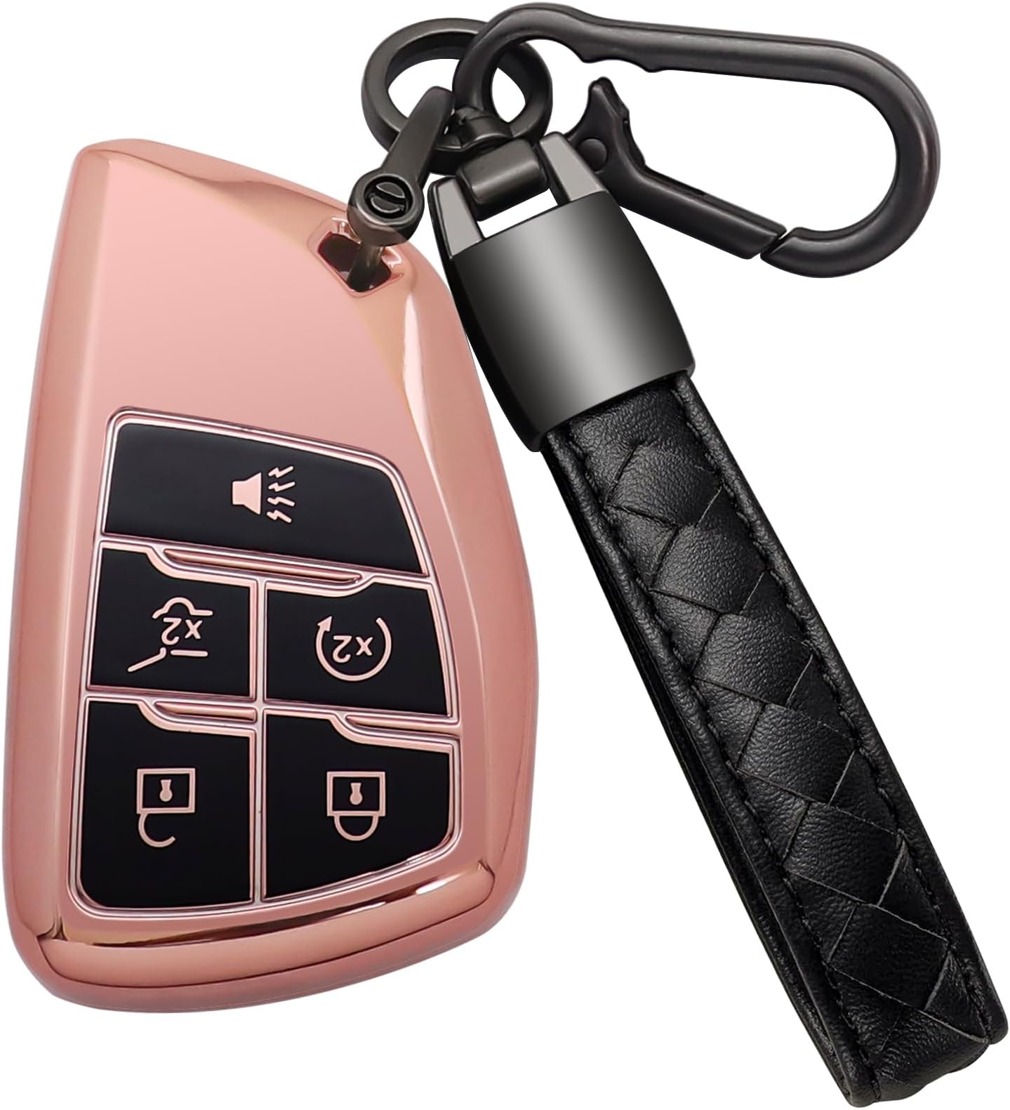 Amazon.com: Kespevn for Chevy Key Fob Cover with Leather Keychain Soft ...