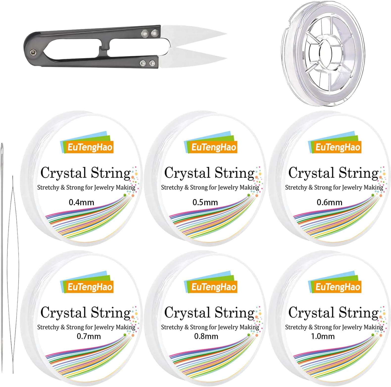 Amazon.com: 10 Roll Elastic String for Bracelet, 10 Color 1.0mm String ...