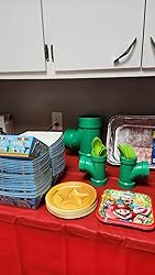 Amazon.com: 30 PCS Mario Paper Food Boats, Mario Theme Paper Food Trays ...