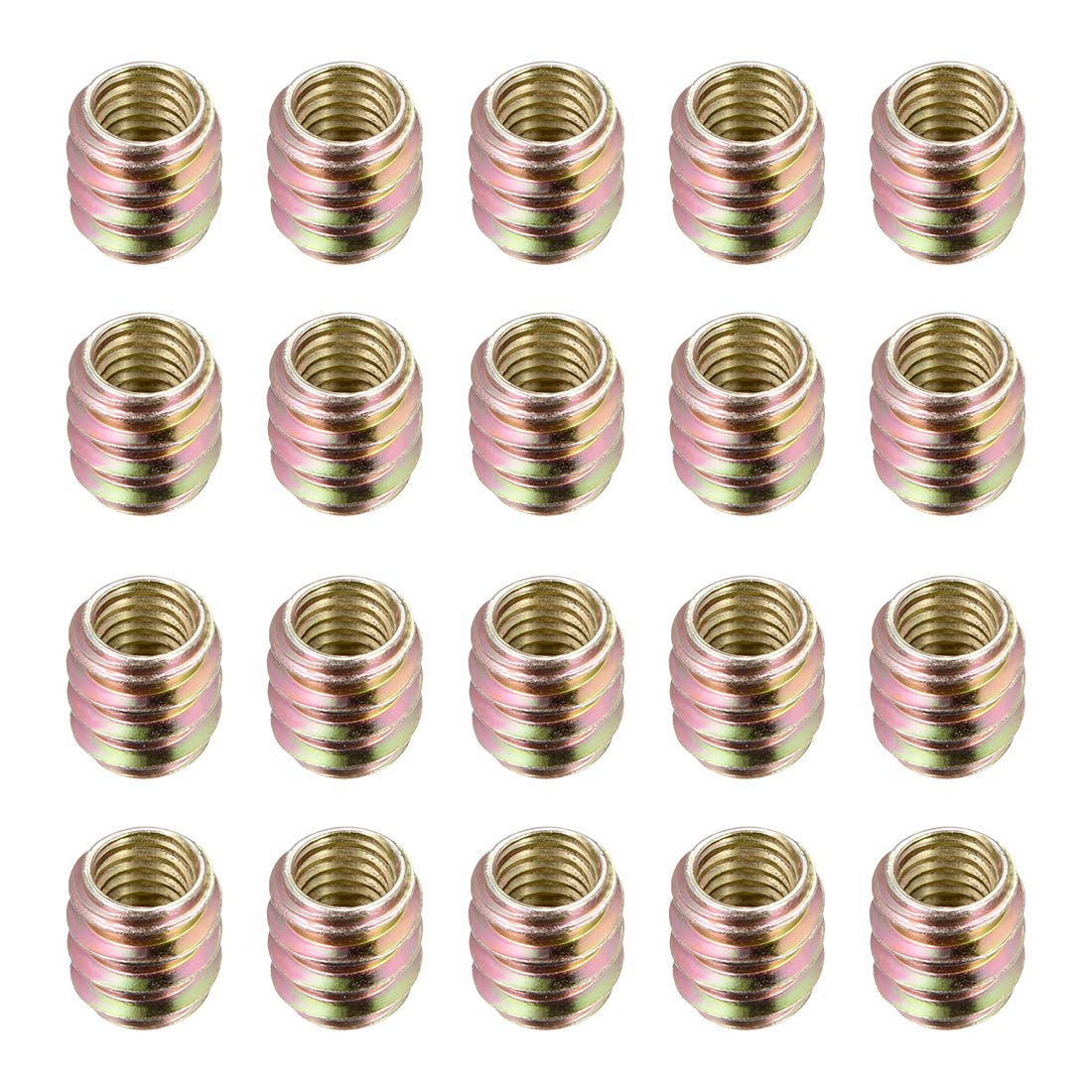 uxcell Furniture Threaded Insert Nut Carbon Steel M8 Internal Thread ...