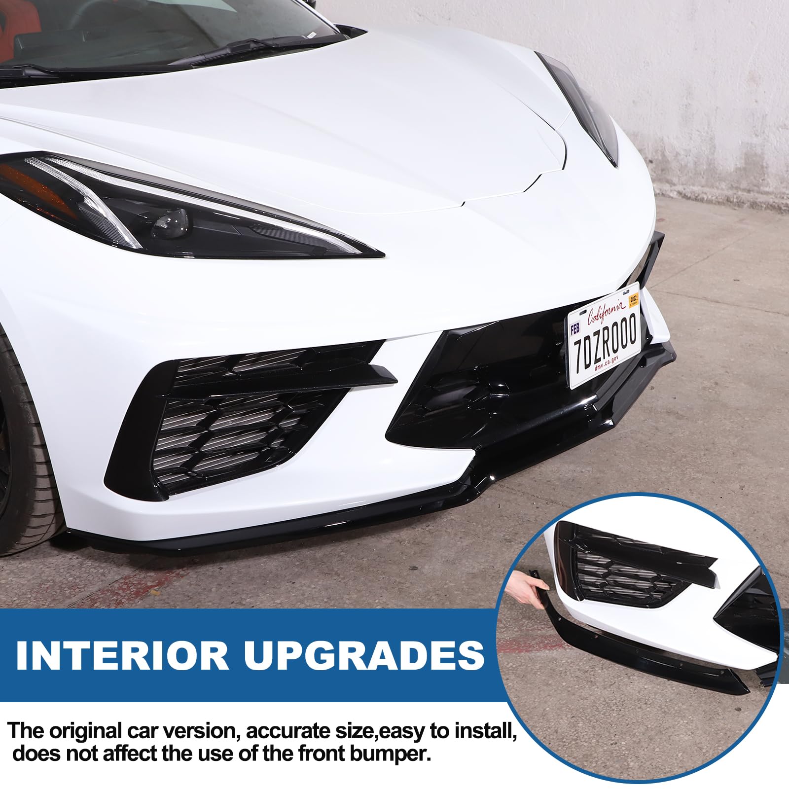 C8 Z51 Bumper Protection Corvette C8 Front Bumper Lower Lip Splitter ...