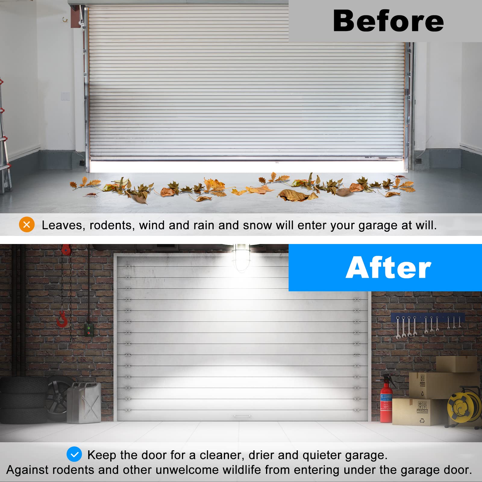 Snapklik.com : Weatherproofing Garage Door Seals Fits Overhead Door P ...