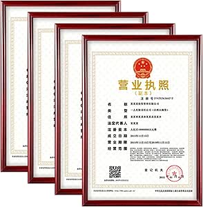 Amazon.co.jp: Certificate Framework, Certificate Frame(4 Pack), Diploma ...