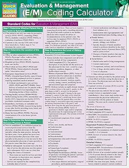 Evaluation & Management (E&m) Coding Calculator: Quickstudy Laminated Reference Guide (Quick ...