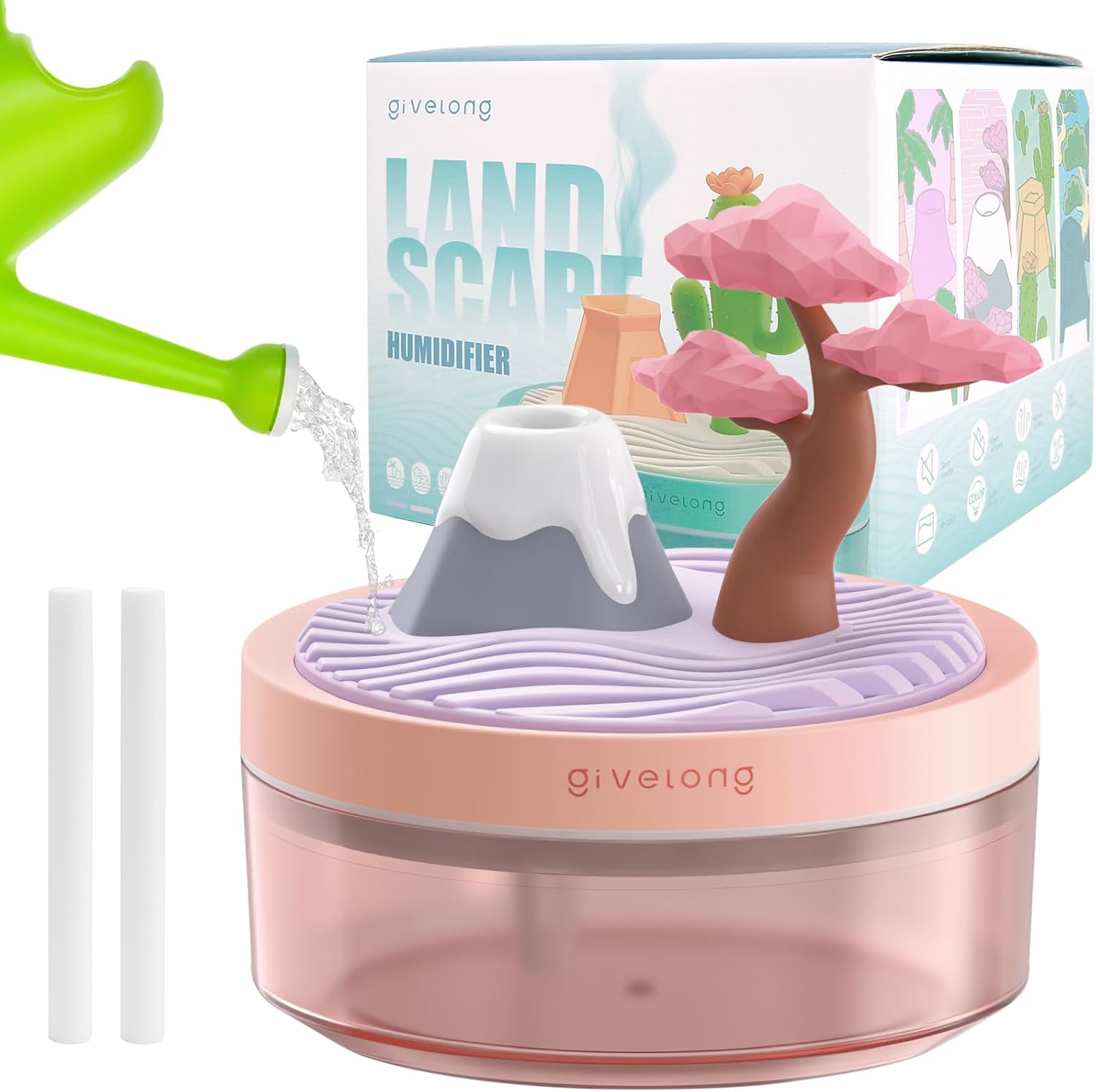 Amazon.com: PRATIQUE Mini Portable Desktop Humidifiers for Bedroom ...