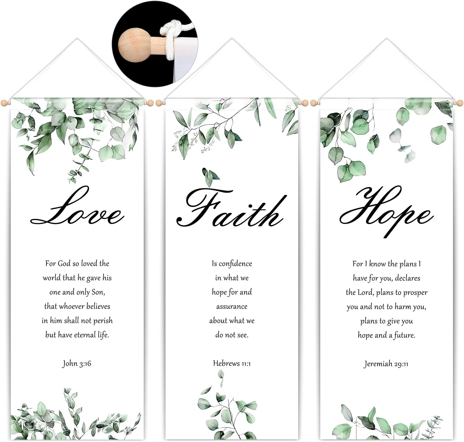Amazon.com: 3 Pcs Banners with Scripture Sets - Sanctuary Wall Worship ...