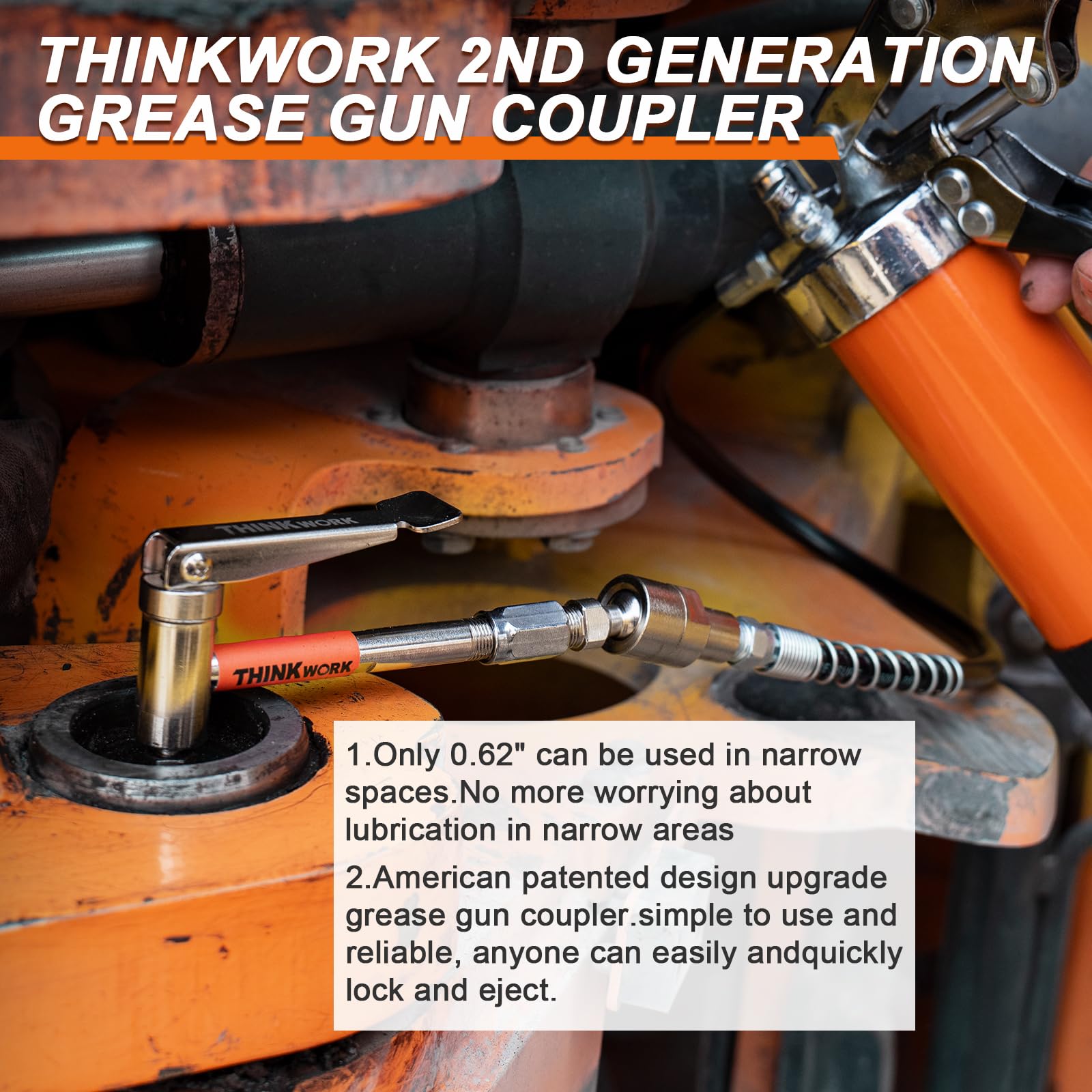 Snapklik.com : THINKWORK Grease Gun Coupler, 90 Degree Grease Gun Tips ...