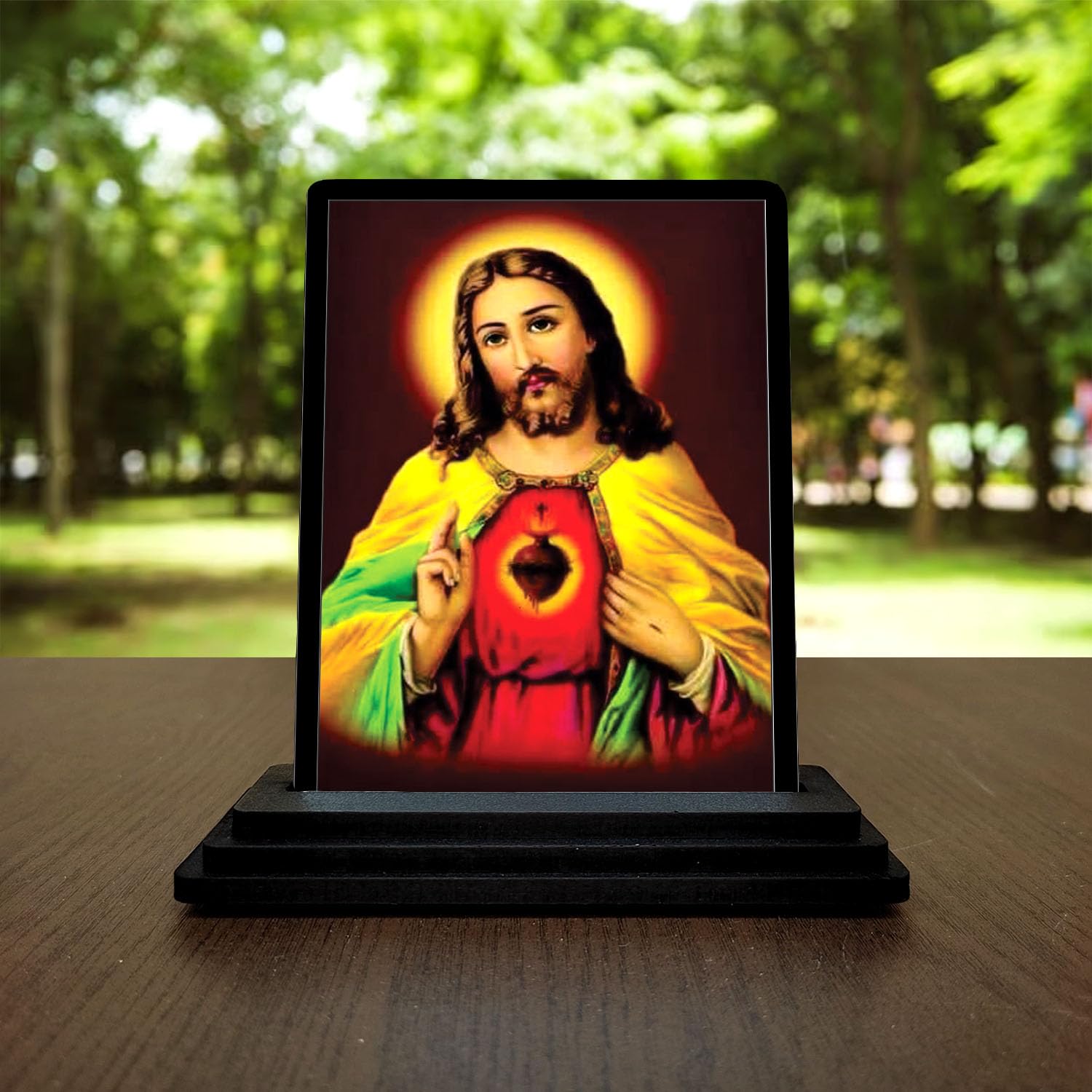 Vprint Acrylic Jesus Christ Car Dashboard Figurine (Multicolour, 10 cm ...