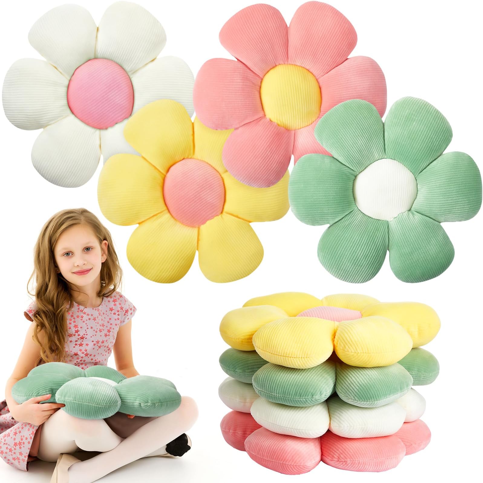 Amazon.com: 15 Pcs Decorative Round Throw Pillow, 15.75 Inch Stump ...