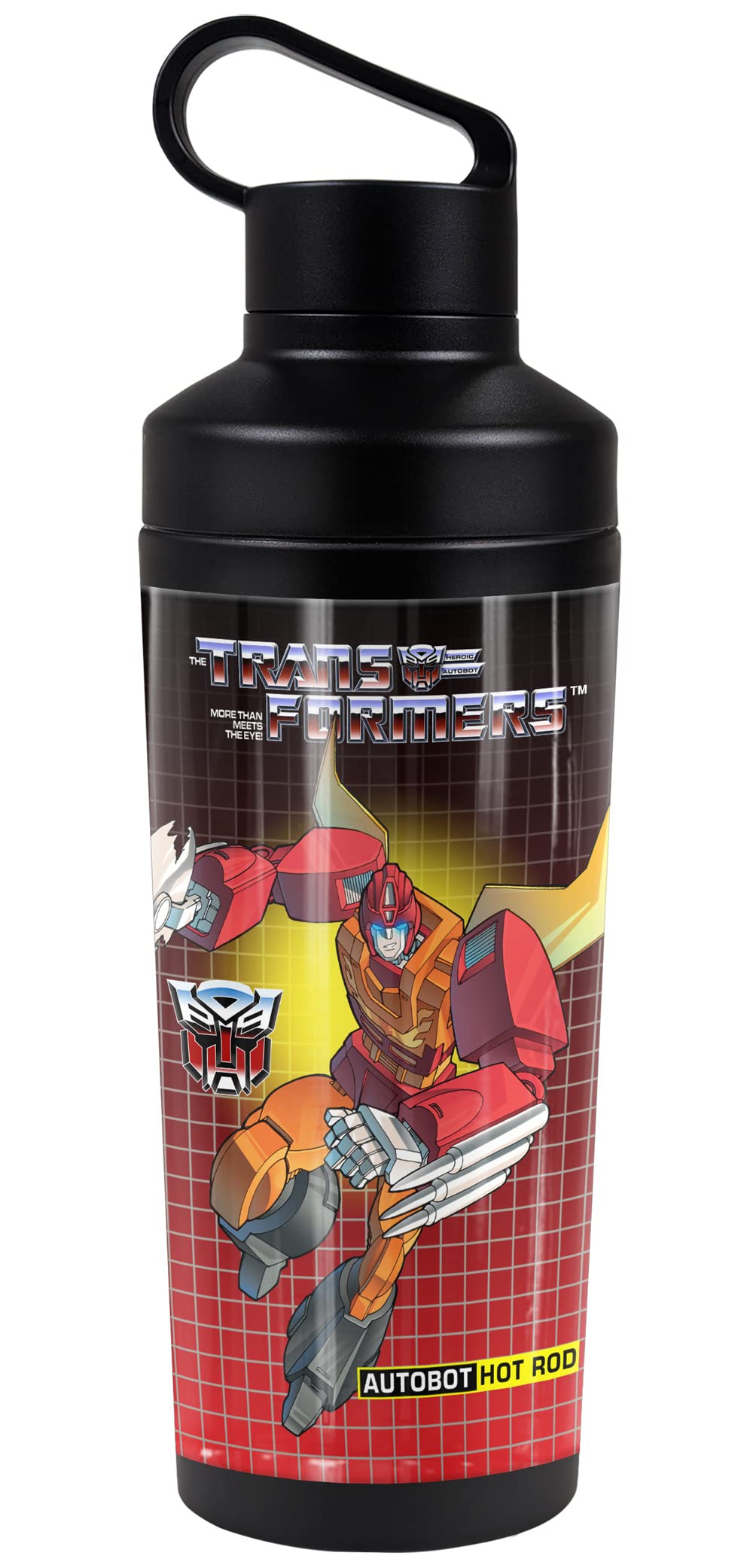 Amazon.com: Transformers OFFICIAL Hot Rod 18 oz Insulated Water Bottle ...