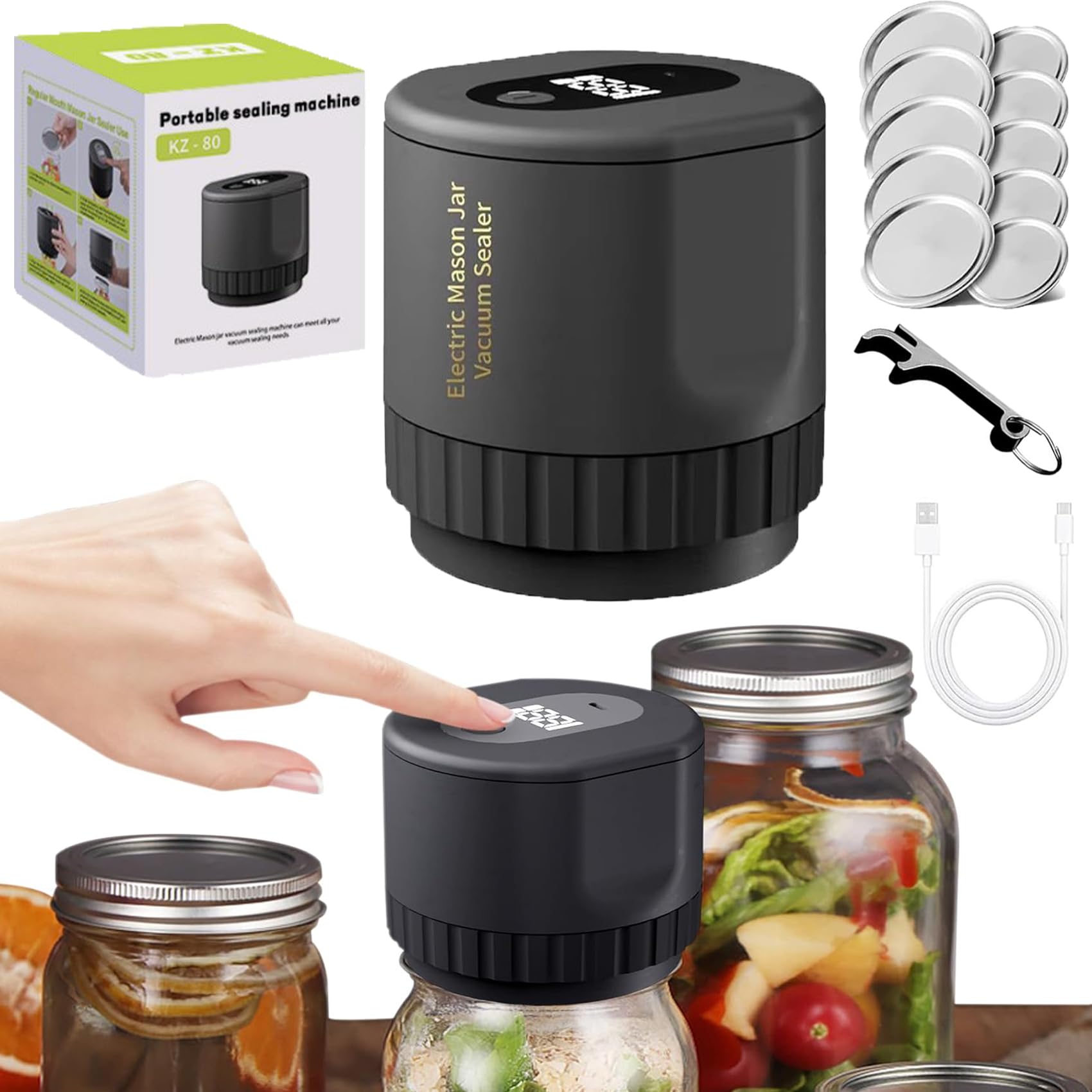 Everjar - Mason Jar Vacuum, Best Ever Jar Vacuum Sealer, Vp06 Plus ...