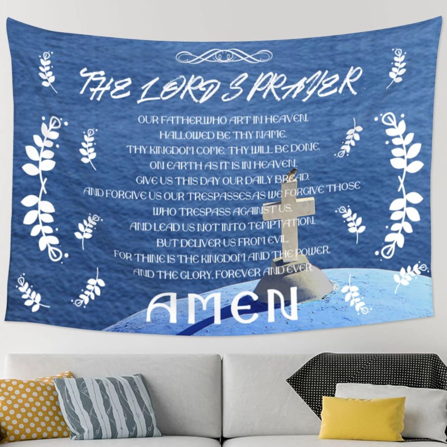 Amazon.com: VIVACITE Christian Wall Art Wall Tapestry for Bedroom ...