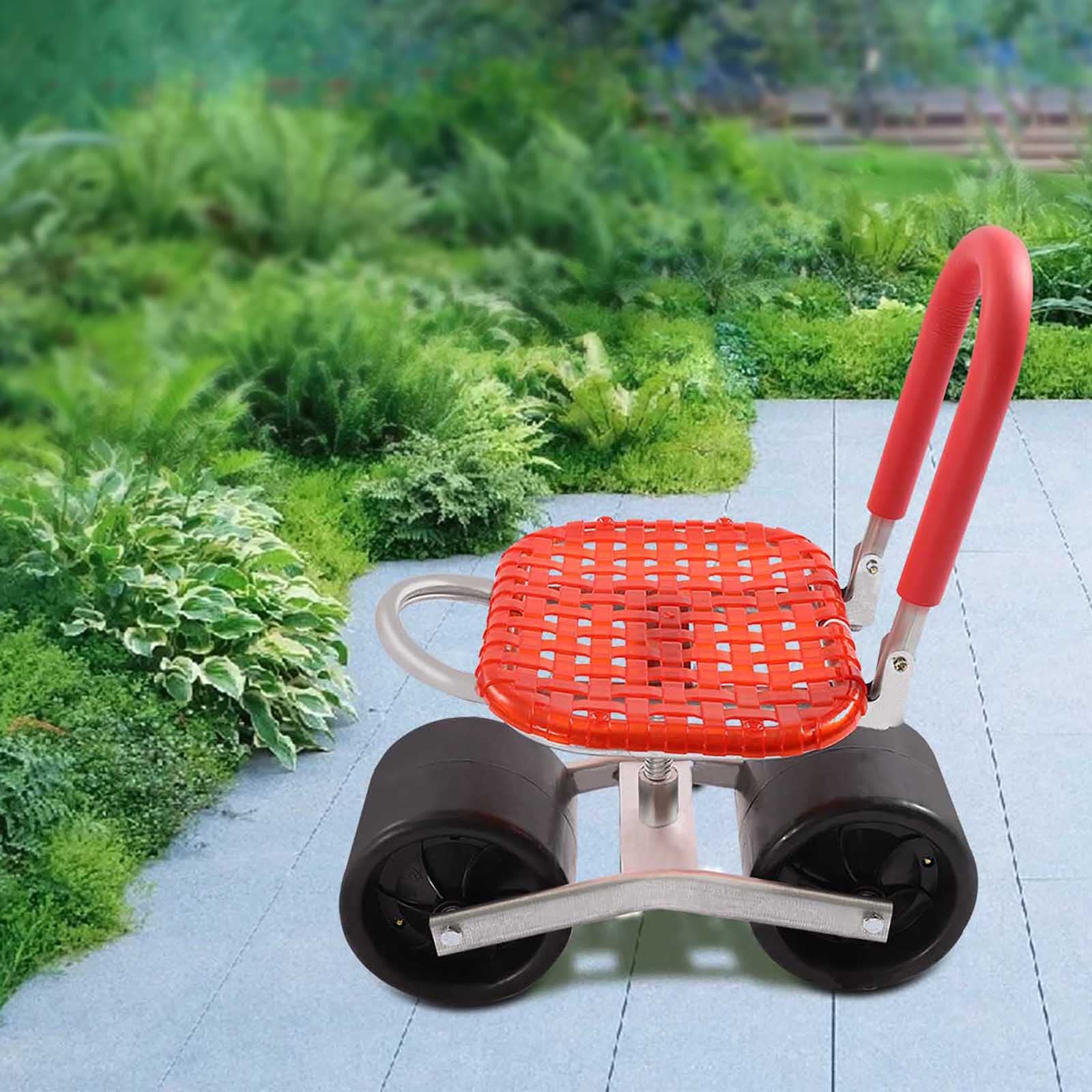Heavy Duty Garden Seat Rolling Garden Seat With Wheels - 360 Swivel ...