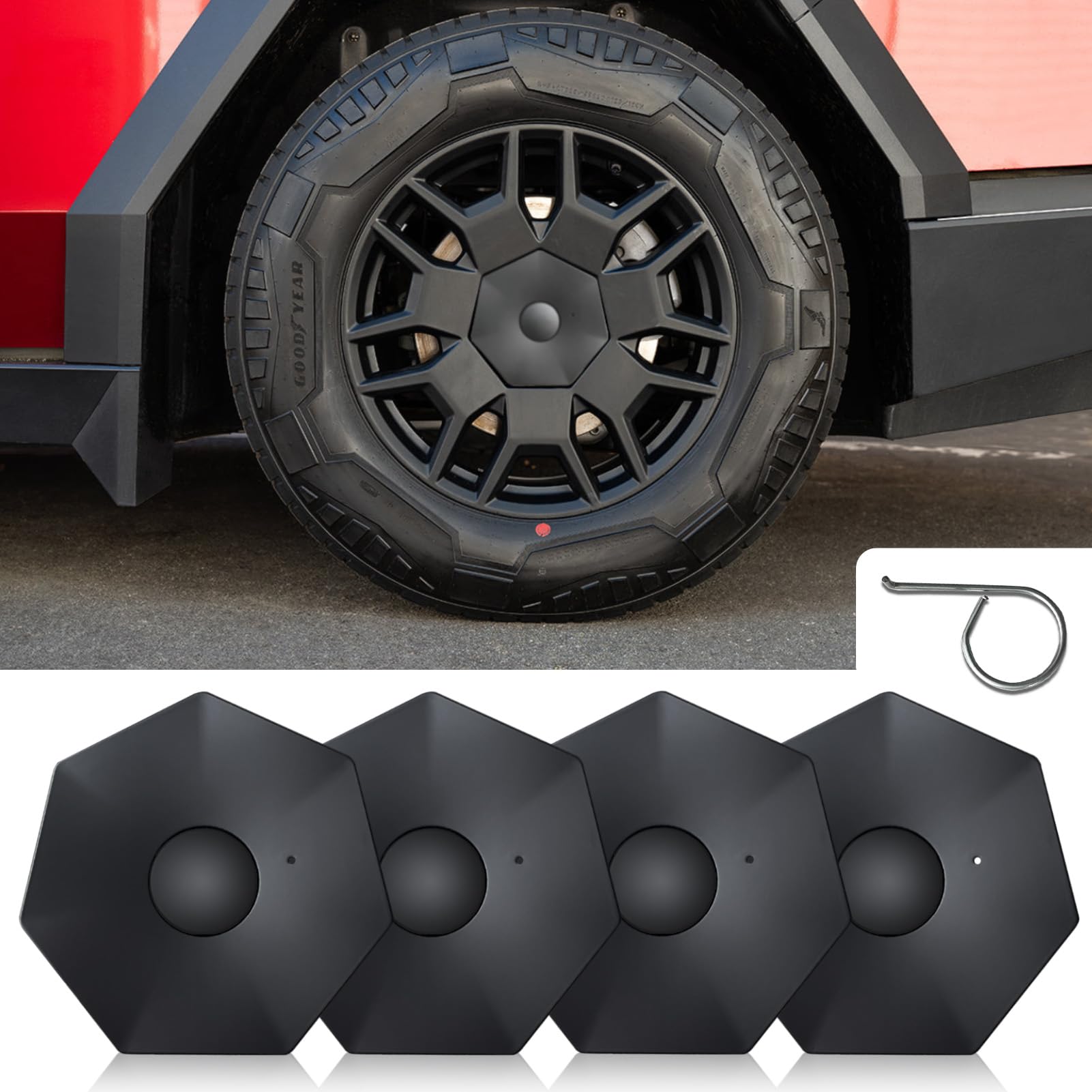 Amazon.com: Wheel Hub Center Caps for Cybertruck 2024 - Full Coverage ...