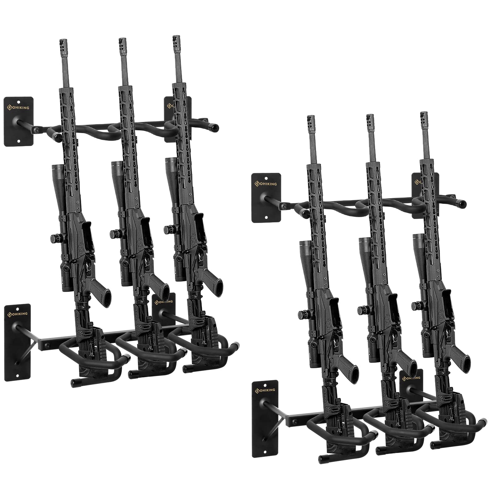 Metal Gun Rack Wall Mount Rifle Shotgun Hooks And Bow | Desertcart INDIA