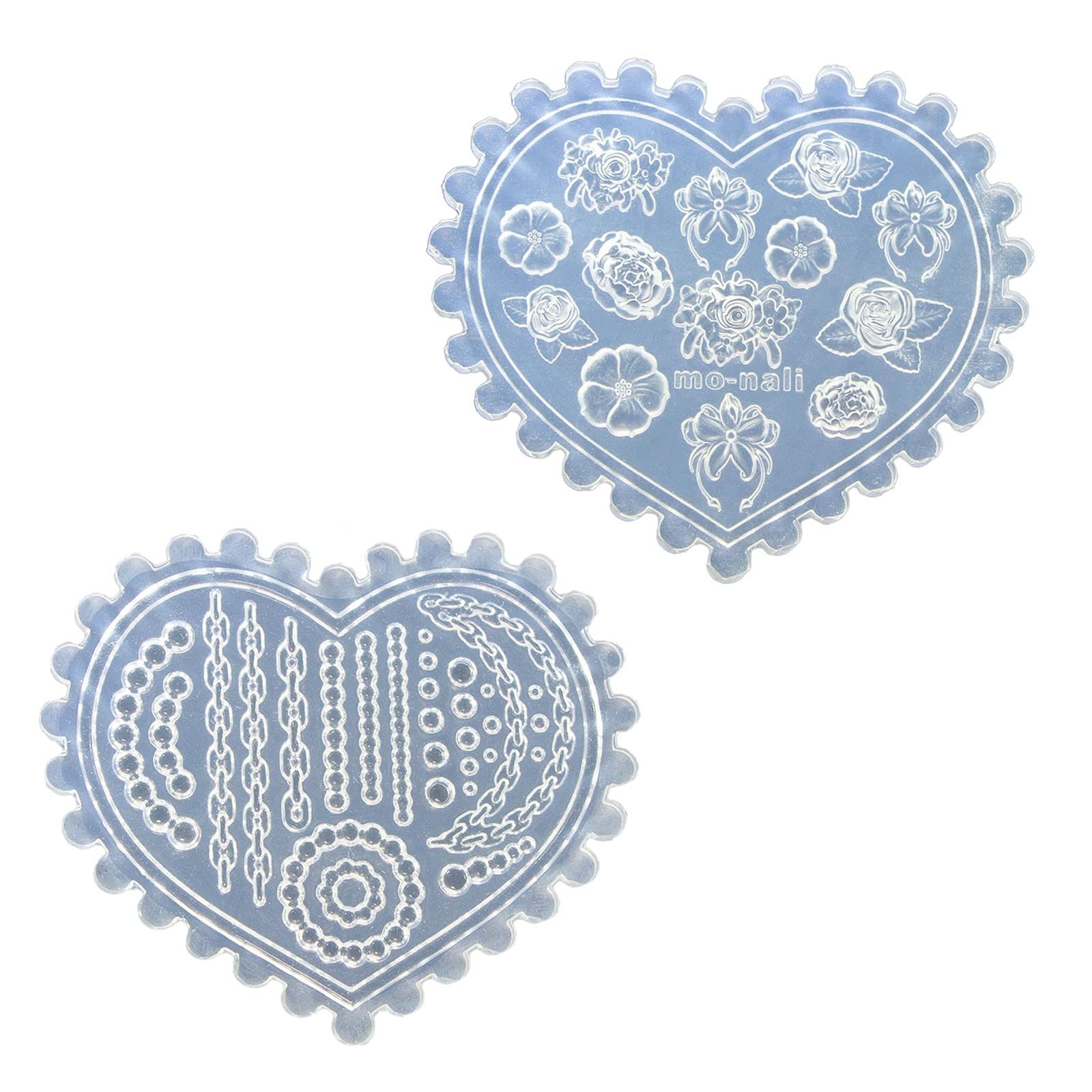 Amazon.com: 2PCS Mini Nail Art Silicone Mold,3D Chain Pearl Flower Nail ...