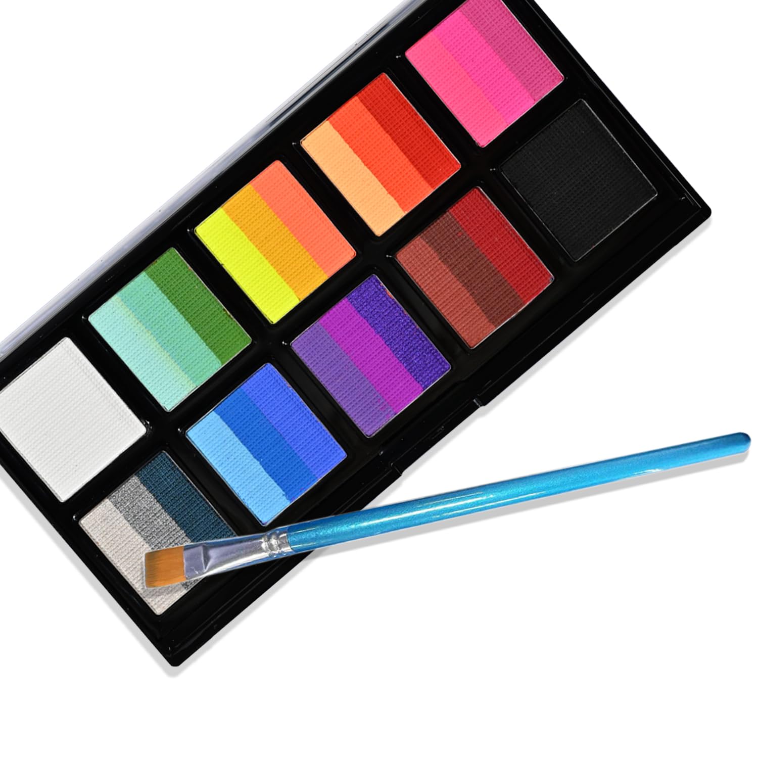 Amazon.com : 10 Color Body Painting Palette, 3 Grids Color Block ...