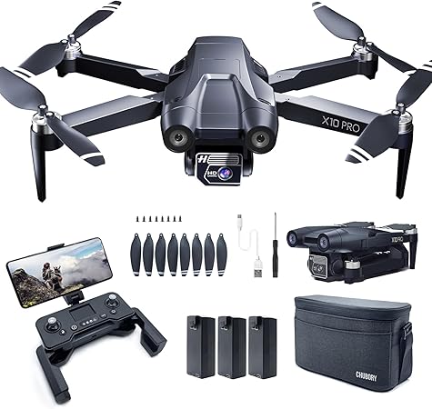 CHUBORY X10 PRO GPS Drone with Camera for Adults 4K UHD, 90 Min Long ...